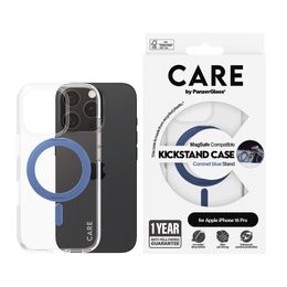 CARE BY PANZERGLASS Handyh&uuml;lle "MagSafe Compatible Kickstand Case f&uuml;r iPhone 16 Pro", blau, iPhone 16 Pro, H&uuml;llen, Backcover, Schutzh&uuml;lle, Handyschutzh&uuml;lle, Case, Schutzcase, sto&szlig;fest