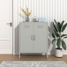 W&auml;scheschrank OTTO HOME "Siena Metallschrank Stahlschrank Mehrzweckschrank Beistellschrank", grau, B:80cm H:101cm T:40cm, Metall, Schr&auml;nke