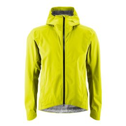 Fahrradjacke Gonso "Save Jacket Trail M", Damen, Gr. 6XL, gelb (neongelb), 100% Polyester, Jacken Fahrradjacke, Herren Regenjacke wind- und wasserdicht, Radjacke mit Kapuze