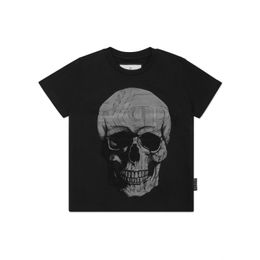 T-Shirt Philipp Plein "Skull Verziert", Jungen, Gr. 12, 02, schwarz, Obermaterial: 100% Baumwolle, Shirts T-Shirt