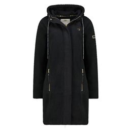 Geographical Norway Fleecemantel "Tartine" in Schwarz - 78% | Gr&ouml;&szlig;e M | Damenjacken