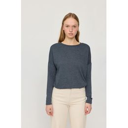 Mazine Longsleeve "Jersey Knit" in Dunkelblau - 54% | Gr&ouml;&szlig;e L | Damen-tops