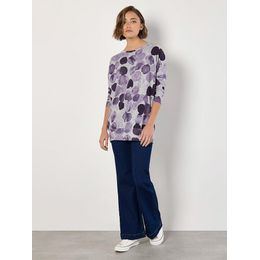 Apricot Longsleeve in Grau/ Lila - 76% | Gr&ouml;&szlig;e XS | Damen-tops