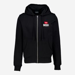 Diesel Schwarze Kapuzenjacke mit Logo