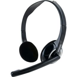 Schwaiger PC-Headset schwarz flexibler Mikroarm
