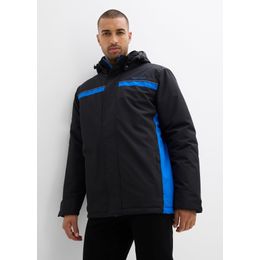 bonprix wasserdichte Funktionsjacke mit abnehmbarer Kapuze, schwarz