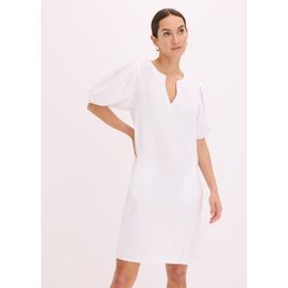bonprix Kurzes Kleid aus Musselin, wei&szlig;, mit Baumwolle