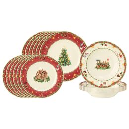 Seltmann Weiden Teller-Set Marieluise Weihnachtsnostalgie 18er Set
