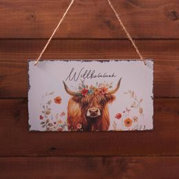 Schild "Stier mit Blumenkranz"