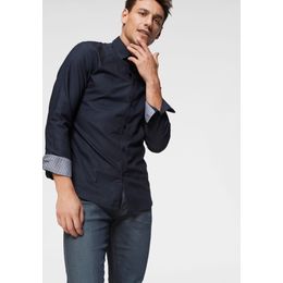 Langarmhemd Selected Homme "SLHSLIMNEW-MARK SHIRT LS NOOS", Herren, Gr. S, N-Gr, blau (navy blazer), Web, Obermaterial: 100% Baumwolle, unifarben, 1-Knopf-Manschette, Hemden