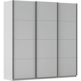 Schwebet&uuml;renschrank Rauch "Kleiderschrank Schrank Garderobe AGORDO mit Dekor- oder Hochglanzfront", grau (seidengrau), B:203cm H:229cm T:62cm, Holzwerkstoff, Schr&auml;nke, Schwebet&uuml;renschrank, durchdachte Innenausstattung, in 4 Breiten und 2 H&ouml;hen MADE IN GERMANY, Topseller