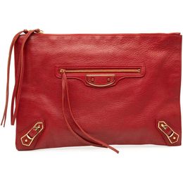Balenciaga Clutches - Veau Motocross Classic Metallic Edge Clutch - Gr. unisize - in Rot - f&uuml;r Damen