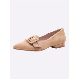 Heine Witt Damen Slipper, beige, Gr&ouml;&szlig;e 36