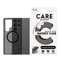 CARE BY PANZERGLASS Handyh&uuml;lle "Magnetic Compatible Smokey Case f&uuml;r Samsung Galaxy S24 Ultra", schwarz, B:11cm H:2cm T:19,5cm, H&uuml;llen, Backcover, Schutzh&uuml;lle, Handyschutzh&uuml;lle, Case, Schutzcase, sto&szlig;fest