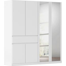 Kleiderschrank Rauch "Tübingen", weiß, B:180cm H:197cm T:54cm, Holzwerkstoff, Schränke, Kleiderschrank, mit Spiegel