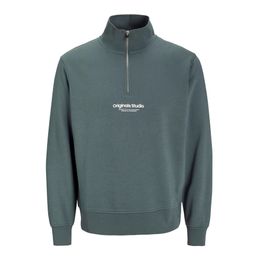 Jack & Jones Jack & Jones Sweatshirt 'JWHVESTERBRO' Herren Gr&ouml;&szlig;e S taubenblau / wei&szlig;