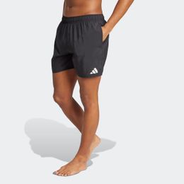 Badeshorts adidas Performance "ESS SH 5IN", Herren, Gr. L, N-Gr, schwarz-weiß (schwarz, weiß), Obermaterial: 100% Polyester, Badehosen Badeshorts