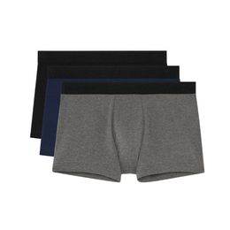 Boxershorts HOM "Tonal", Herren, Gr. L, schwarz (schwarz, navy, grau), Single Jersey, Obermaterial: 95% Baumwolle, 5% Elasthan, k&ouml;rpernah, Unterhosen, Cotton-Mix, elastisch