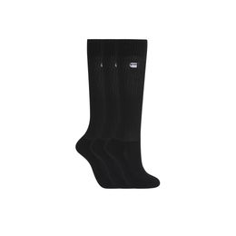 G-Star Raw Langsocken G-STAR "MYSTIC, SLOUCHY SOCKS", Damen, Gr. 35-38, schwarz, Baumwollmischung, unifarben, locker geschoppt, Socken, mit Logostickerei