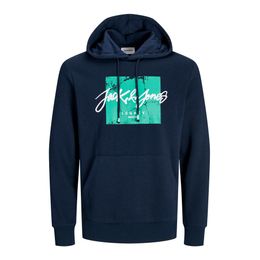 Jack & Jones Jack & Jones Sweatshirt 'JWHTILEY' Herren Gr&ouml;&szlig;e M navy / jade / wei&szlig;