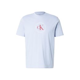 Calvin Klein Jeans T-Shirt Herren Gr&ouml;&szlig;e S pastelllila / dunkelrot / wei&szlig;