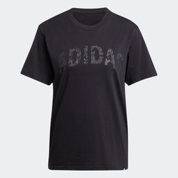 adidas Sportswear T-Shirt 'CAMO' Damen Gr&ouml;&szlig;e M/L anthrazit / schwarz