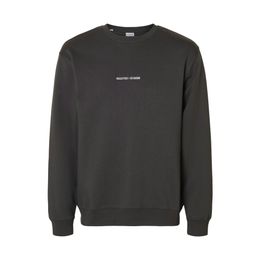 Selected Sweatshirt 'SLHHANKIE' Herren Gr&ouml;&szlig;e XXL dunkelgrau / wei&szlig;