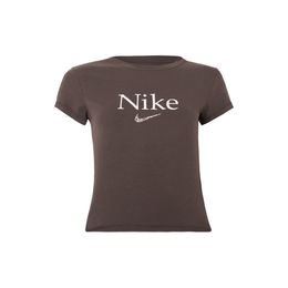 Nike Sportswear T-Shirt Damen Gr&ouml;&szlig;e XS beige / dunkelbraun / offwhite
