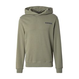 Napapijri Sweatshirt 'BUSEE' Herren Gr&ouml;&szlig;e S hellgr&uuml;n / dunkelorange / schwarz / wei&szlig;