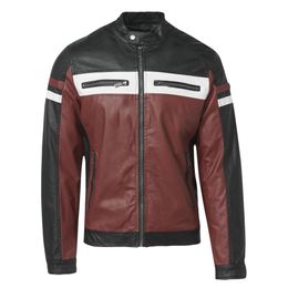 Koroshi &Uuml;bergangsjacke Herren Gr&ouml;&szlig;e XXL dunkelrot / schwarz / wei&szlig; Sommerjacke