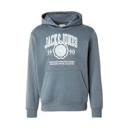 Jack & Jones Jack & Jones Sweatshirt 'JJMAKO' Herren Gr&ouml;&szlig;e S cyanblau / mint / wei&szlig;