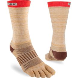 injinji Trail Midweight Crew Bekleidung Damen braun