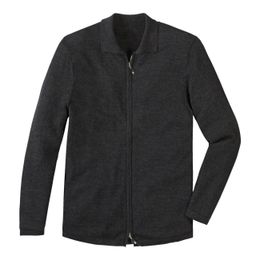 Clarks Clark Ross Polo-Cardigan, Herren, 52 - Anthrazit, aus Baumwolle