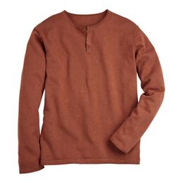Ragman Casual Pullover, 50 - Rostrot, aus Leinen