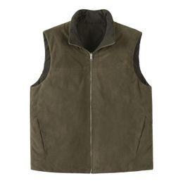 Oconi Velours-Wendeweste, 48 - Khaki, aus Leder