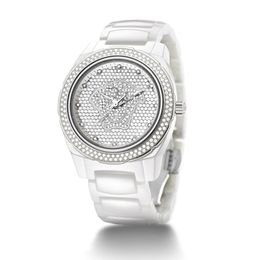 Versace Uhr 'We Love Diamonds' Damen Gr&ouml;&szlig;e One Size silber / transparent / perlwei&szlig;