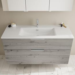 Burgbad Eqio Schrank mit Slim Keramik-Waschtisch, 2 Ausz&uuml;ge, SHBT122F6015C0001G0146,
