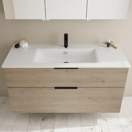 Burgbad Eqio Schrank mit Slim Keramik-Waschtisch, 2 Ausz&uuml;ge, SHBT122F6423C0001G0200,