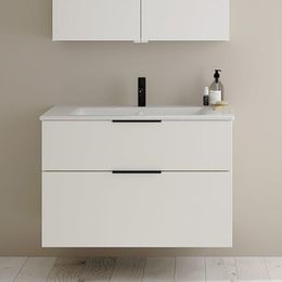 Burgbad Eqio Schrank mit Slim Keramik-Waschtisch, 2 Ausz&uuml;ge, SHBT092F6582C0001G0200,