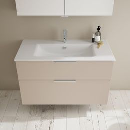 Burgbad Eqio Schrank mit Slim Keramik-Waschtisch, 2 Ausz&uuml;ge, SHBT102F6583C0001G0146,