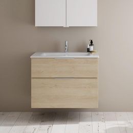 Burgbad Eqio Schrank mit Slim Keramik-Waschtisch, 2 Ausz&uuml;ge, SHBT082F3180C0001G0146,