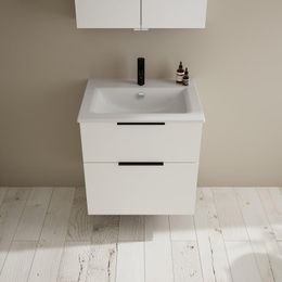 Burgbad Eqio Schrank mit Slim Keramik-Waschtisch, 2 Ausz&uuml;ge, SHBT062F6582C0001G0200,