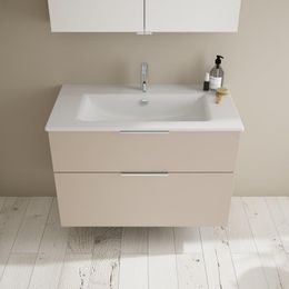 Burgbad Eqio Schrank mit Slim Keramik-Waschtisch, 2 Ausz&uuml;ge, SHBT092F6583C0001G0146,