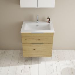 Burgbad Eqio Schrank mit Slim Keramik-Waschtisch, 2 Ausz&uuml;ge, SHBT062F5662C0001G0146,