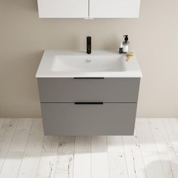 Burgbad Eqio Schrank mit Slim Keramik-Waschtisch, 2 Ausz&uuml;ge, SHBT082F6584C0001G0200,