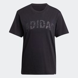 adidas Sportswear Shirt 'CAMO' female Black size M