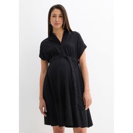 bonprix 2-in-1 Umstands-Blusenkleid f&uuml;r die Schwangerschaft und danach, schwarz, Gr.48/50 (XL), Kurz&auml;rmeliges Blusenkleid f&uuml;r die Schwangerschaft und danach