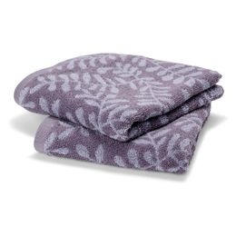 Tchibo - 2 Jacquard-Handt&uuml;cher - lila