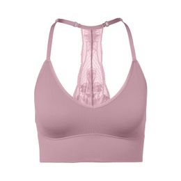 Tchibo - Seamless-Bustier mit Spitze - Damen - Gr. XS - rosa