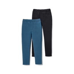 Tchibo - 2 Kinder-Jeggings &ndash; Fit &raquo;Mia&laquo; - M&auml;dchen - Gr. 134/140 - schwarz